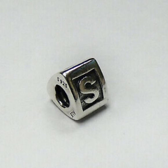 Pandora | Jewelry | Authentic Pandora Block Letter S Charm | Poshmark